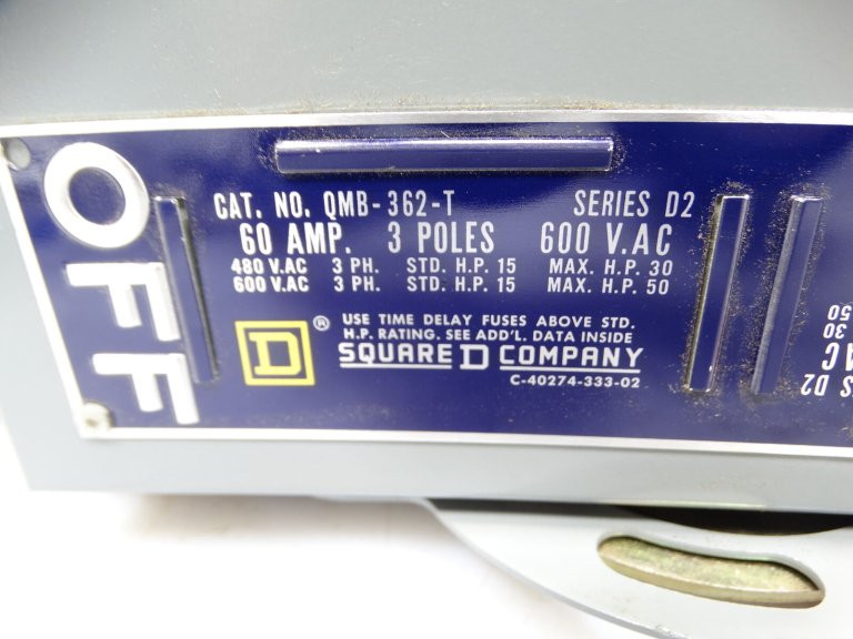 Square D QMB-362-T SER D2 Panelboard Switch.