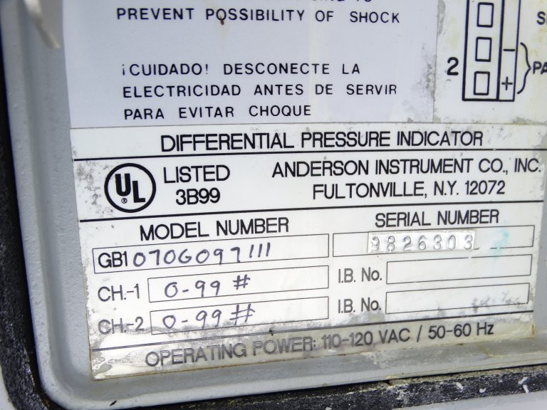 Anderson-Negele GB1070G097111 Pressure Transmitter