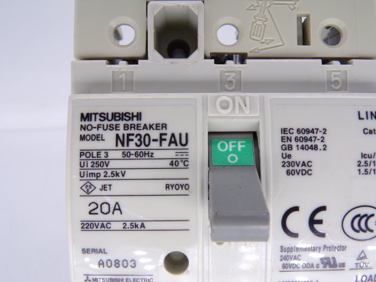 Mitsubishi NF30-FAU3P20A Circuit Breaker