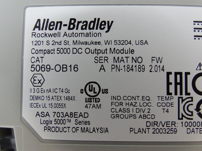 Allen Bradley 5069-OB16 Series A PLC Module