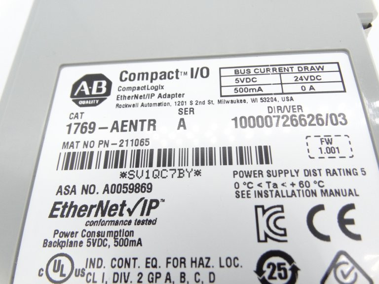 Allen Bradley 1769-AENTR Series A PLC Module