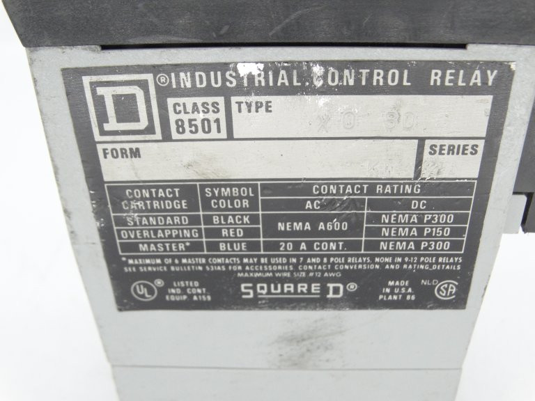 Schneider Electric 8501-XO80-V02 Relay