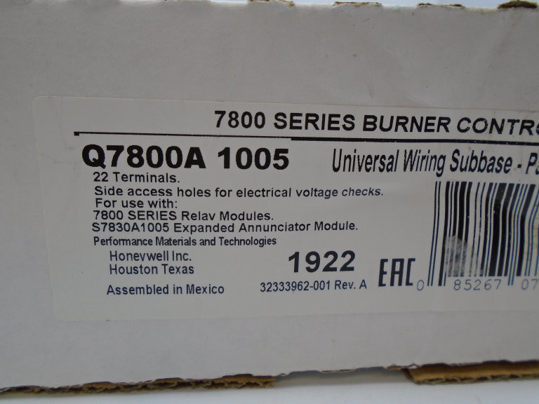 Honeywell Q7800A-1005 Terminal Block