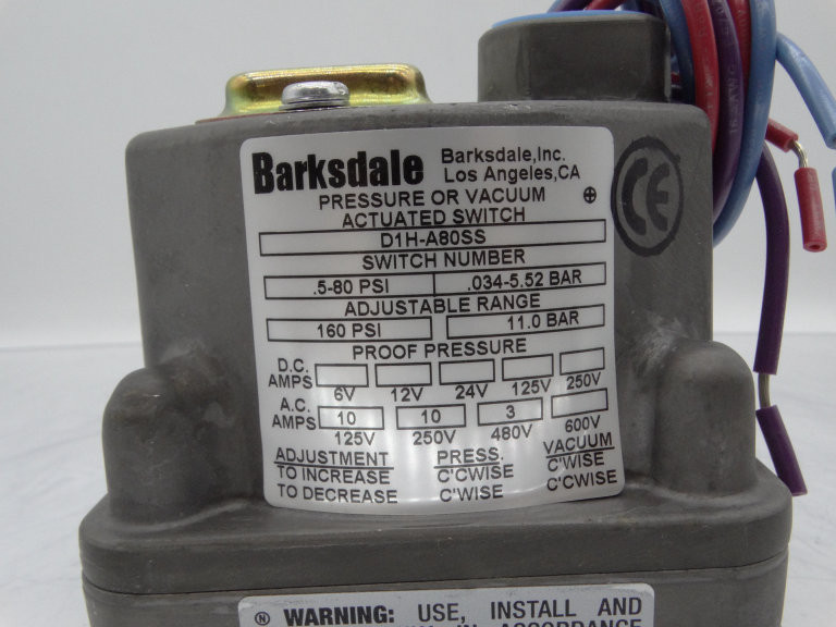 Barksdale D1H-A80SS Switch