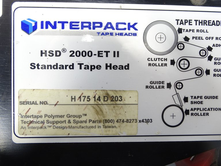 Interpack HSD 2000-ET II Tape Head