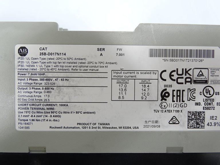 Allen Bradley 25B-D017N114 Series A Drive
