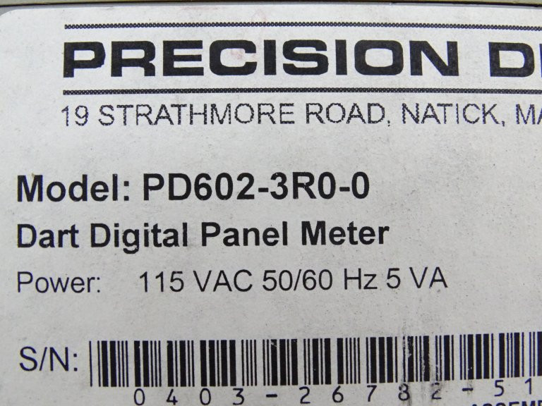 Precision PD602-3R0-0 Panel Meter