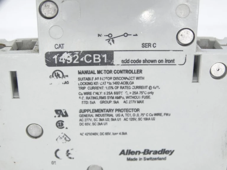 Allen Bradley 1492-CB1G100 Series C Circuit Breaker