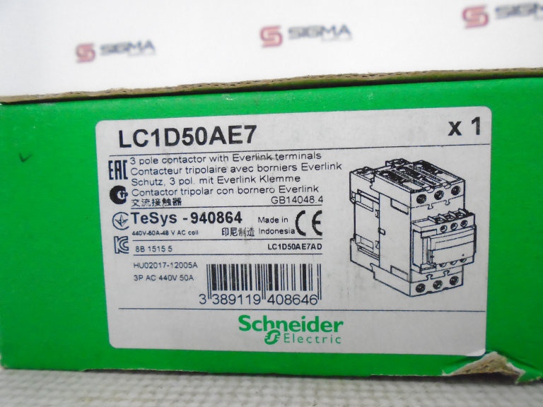 Schneider Electric LC1D50AE7 Contactor