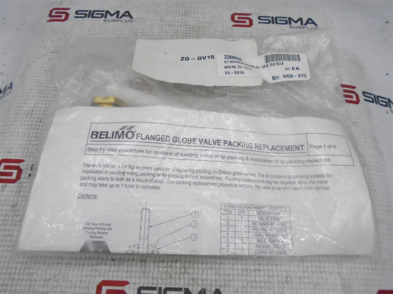 Belimo ZG-GV15 Spare Parts Kit