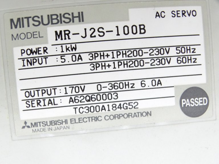 Mitsubishi MR-J2S-100B Amplifier