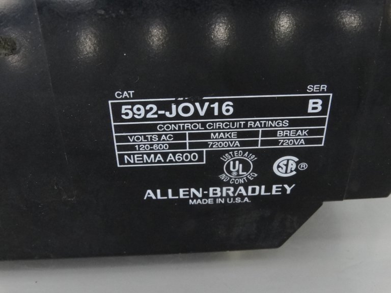 Allen Bradley 592-JOV16 Series B Relay