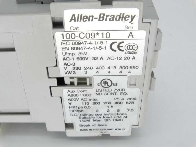 Allen Bradley 100-C09A10 Series A Contactor