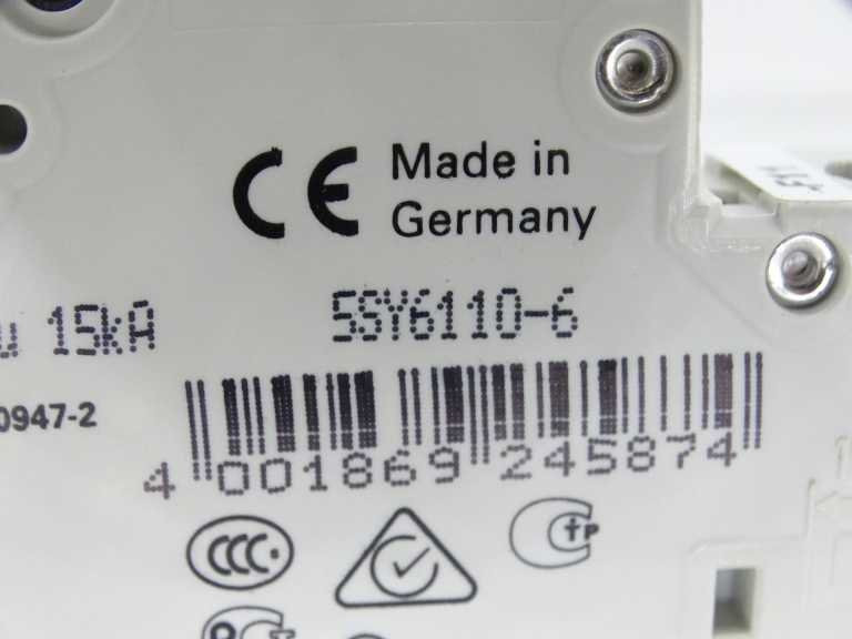 Siemens 5SY6110-6 Circuit Breaker