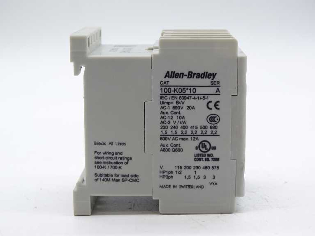 Allen Bradley 100-K05-10 Series A Contactor