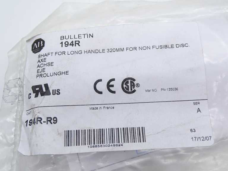 Allen Bradley 194R-R9 Series A Operating Mechanism