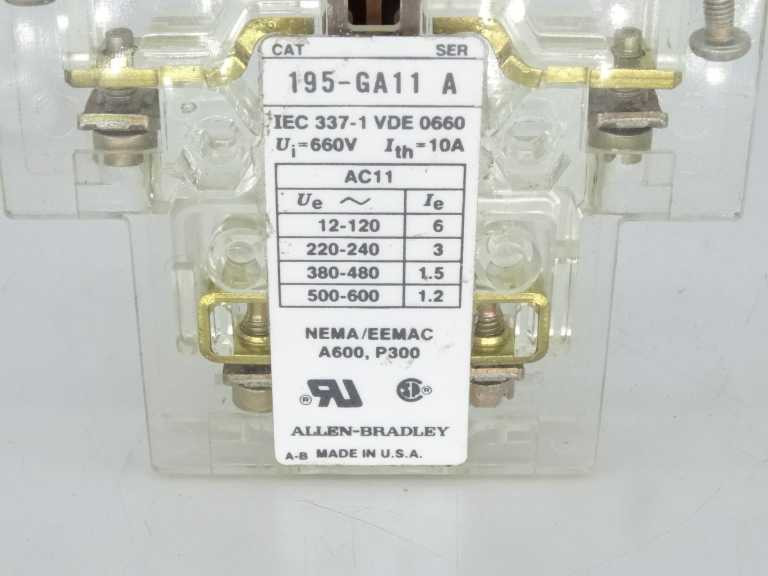 Allen Bradley 195-GA11 Series A Contact Block