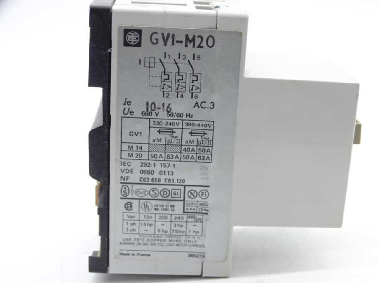 Schneider Electric GV1-M20 Circuit Breaker