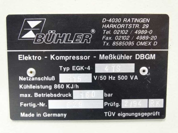 Buhler EGK-4-4TS Temperature Controller