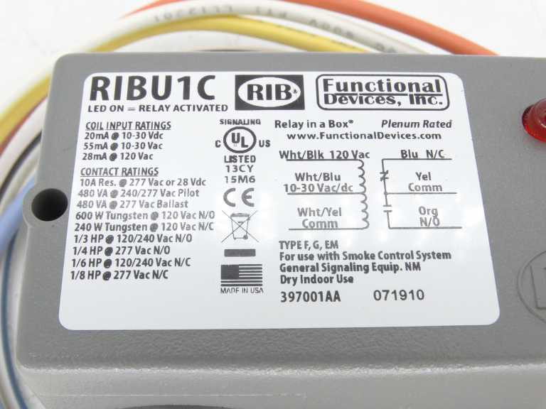 Functional Devices RIBU1C Relay