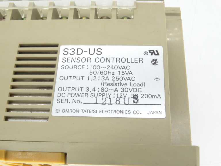 Omron S3D-US Sensor