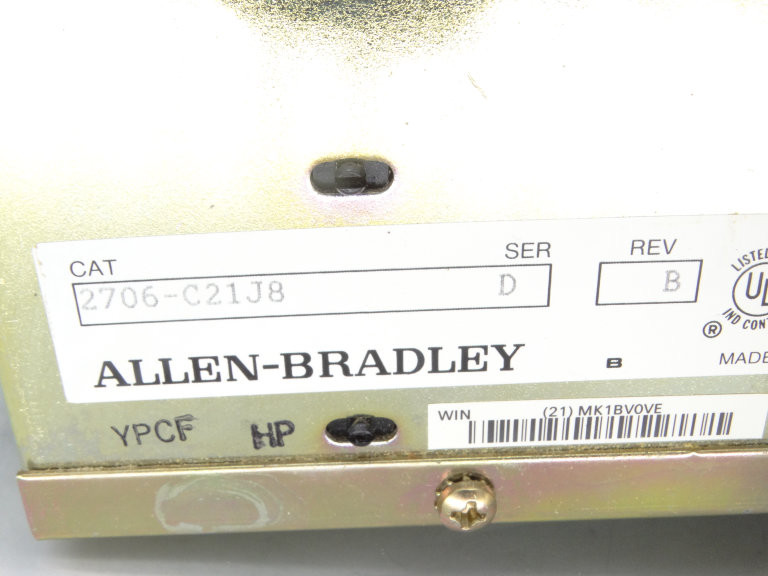 Allen Bradley 2706-C21J8 Series D HMI