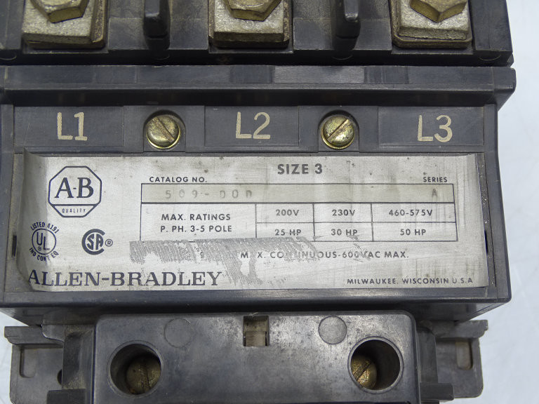 Allen Bradley 509-DOD Series A Motor Starter