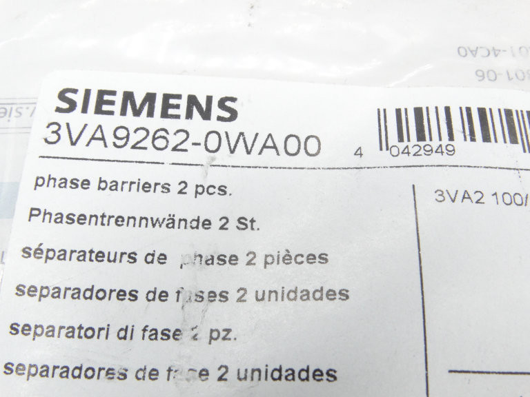 Siemens 3VA9262-0WA00 Phase Barrier