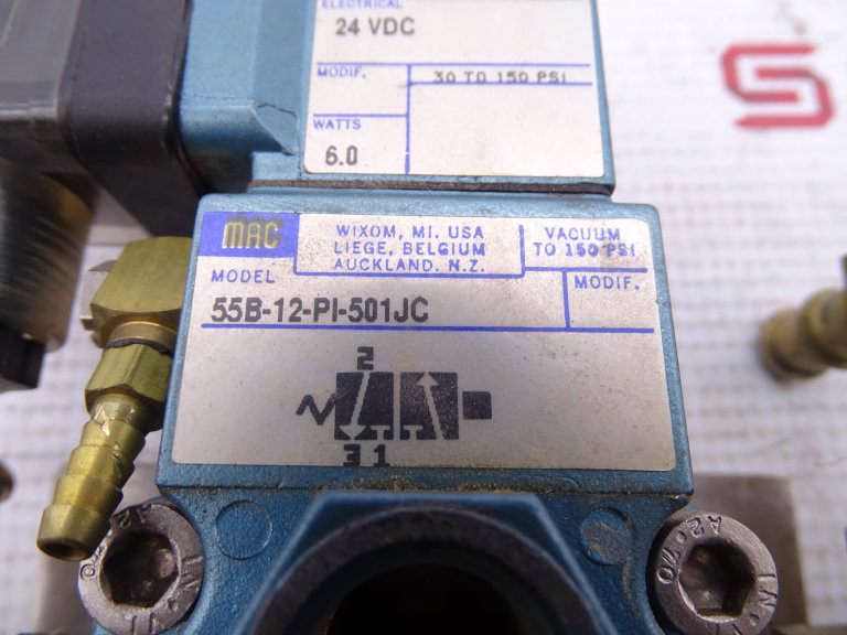 Mac Valves Inc. 55B-12-PI-501JC Valve