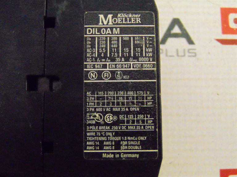 Moeller DIL0AM-24V-50/60HZ Contactor