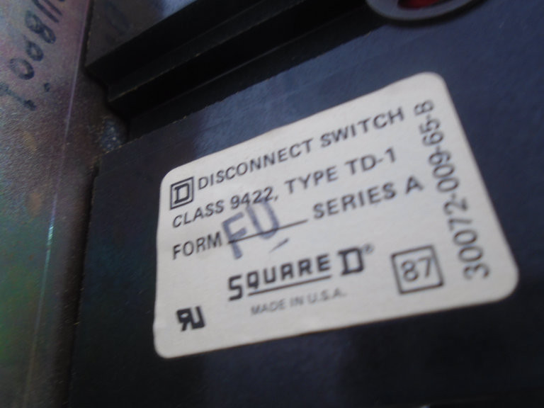 Schneider Electric 9422-TD-1 Switch