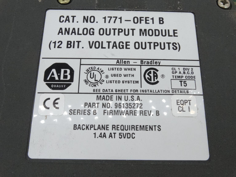 Allen Bradley 1771-OFE1 Series B PLC Module