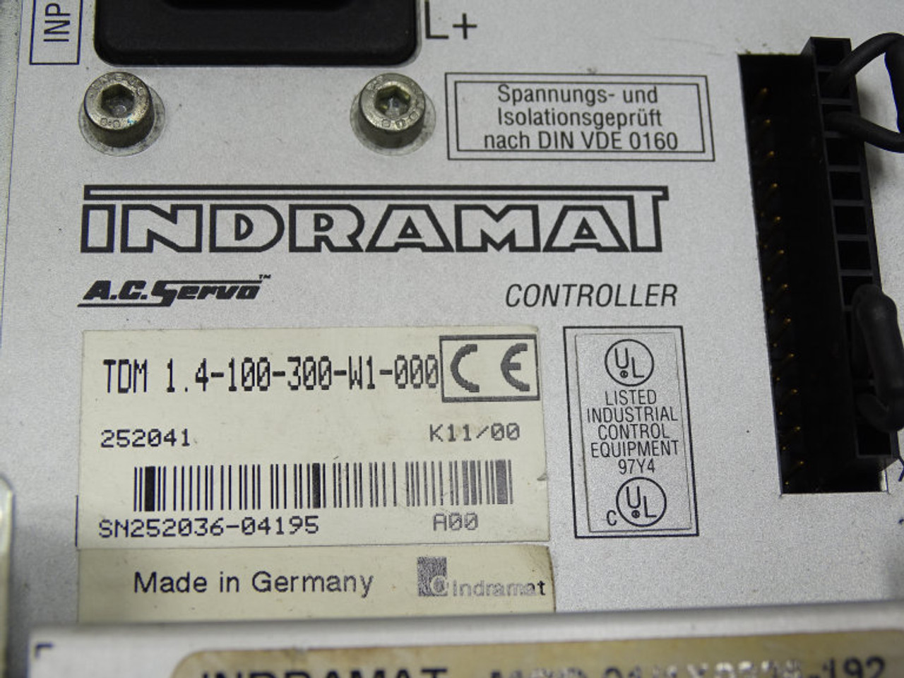 Indramat Tdm 14 100 300 W1 000 Servo Drive
