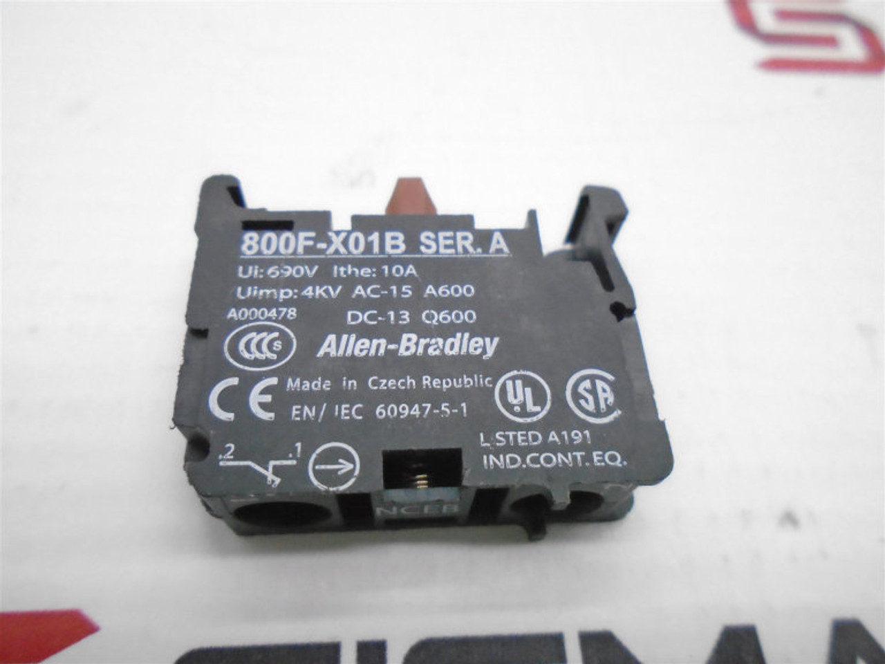 Allen Bradley 800F-X01B Series A Contact Block
