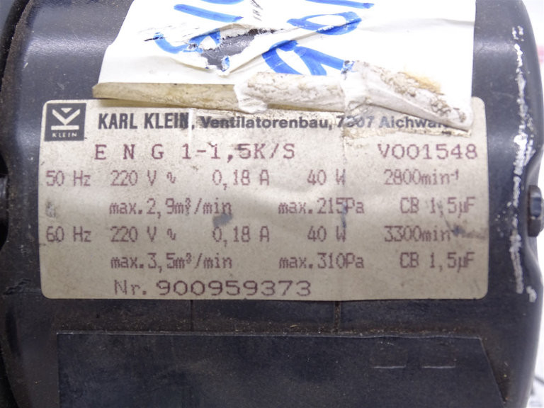 Karl Klein ENG 1-1.5K/S Blower