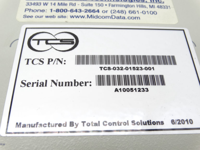 Total Control Systems TCS-032-01523-001 Display
