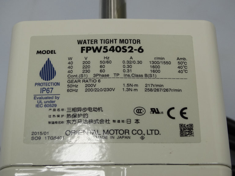 Oriental Motor FPW540S2-6 Motor