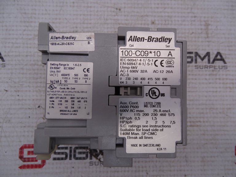 Allen Bradley 100-C09UD10 Series A Contactor