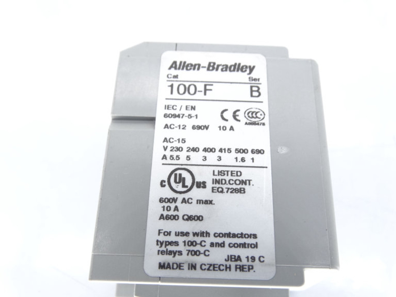 Allen Bradley 100-FA02 Series B Contact Block