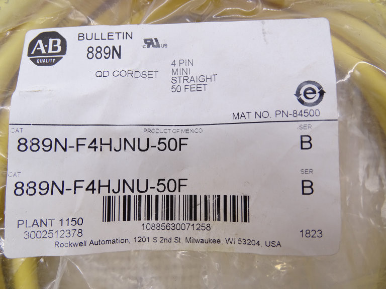 Allen Bradley 889N-F4HJNU-50F Series B Cable