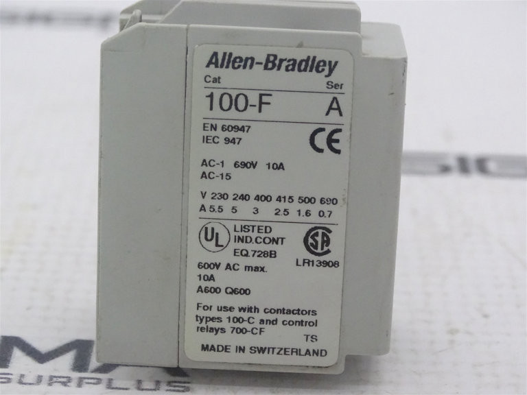 Allen Bradley 100-FA02 Series A Contact Block
