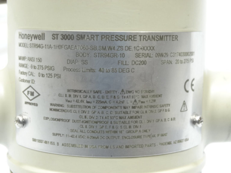 Honeywell STR94G-11A-1H0FGAEA7060-SB Pressure Transmitter