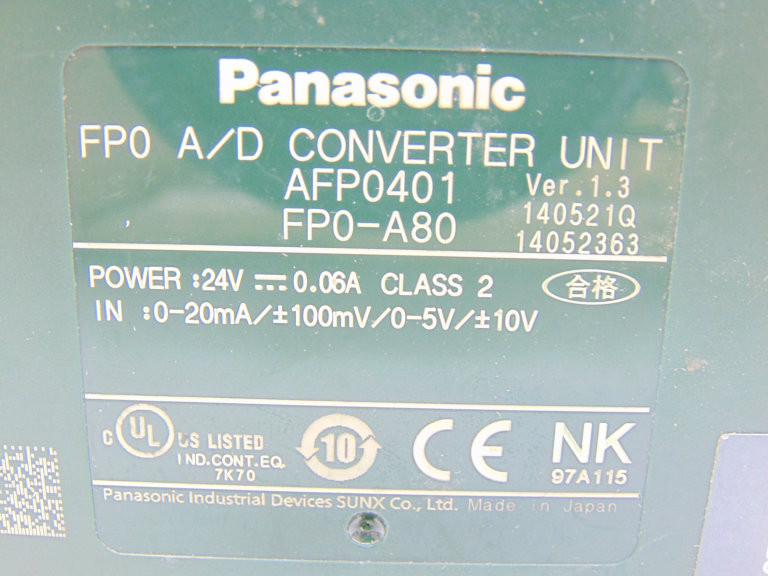 Matsushita Electric Panasonic FP0-A80 Current Converter