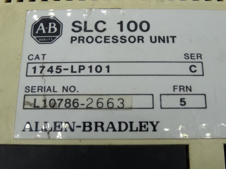 Allen Bradley 1745-LP101 Series C PLC Processor