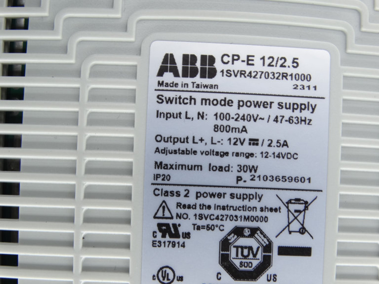 Asea Brown Boveri 1SVR427032R1000 Power Supply