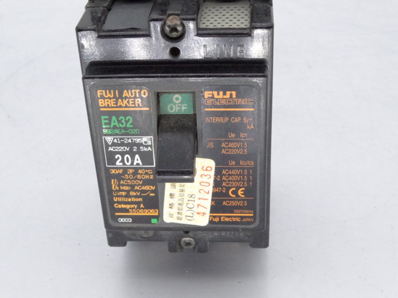 Fuji Electric EA32-BB2AEA-020 Circuit Breaker
