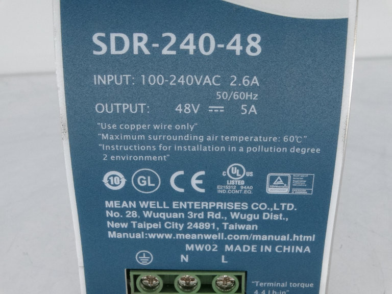 Mean Well SDR-240-48 Power Supply