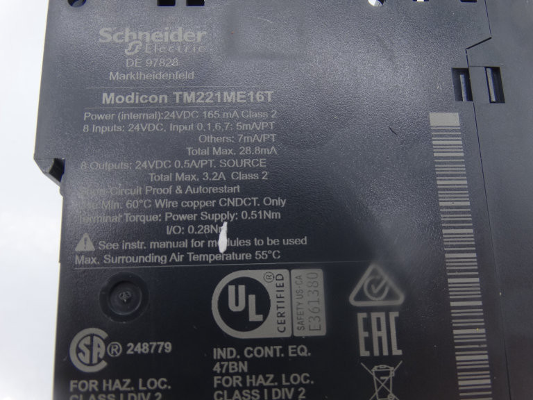 Schneider Electric TM221ME16T PLC Module