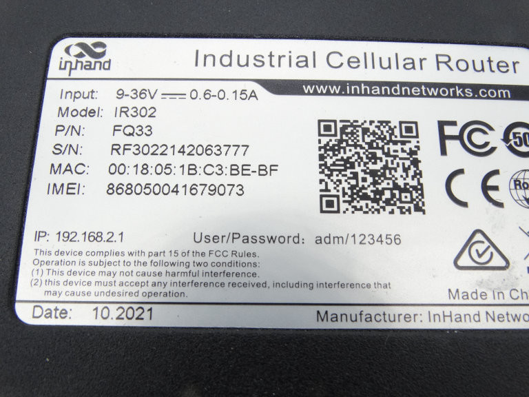 Inhand IR302 Ethernet Switch