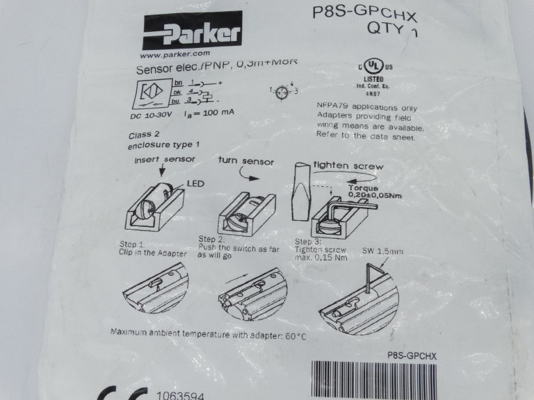 Parker P8S-GPCHX Sensor